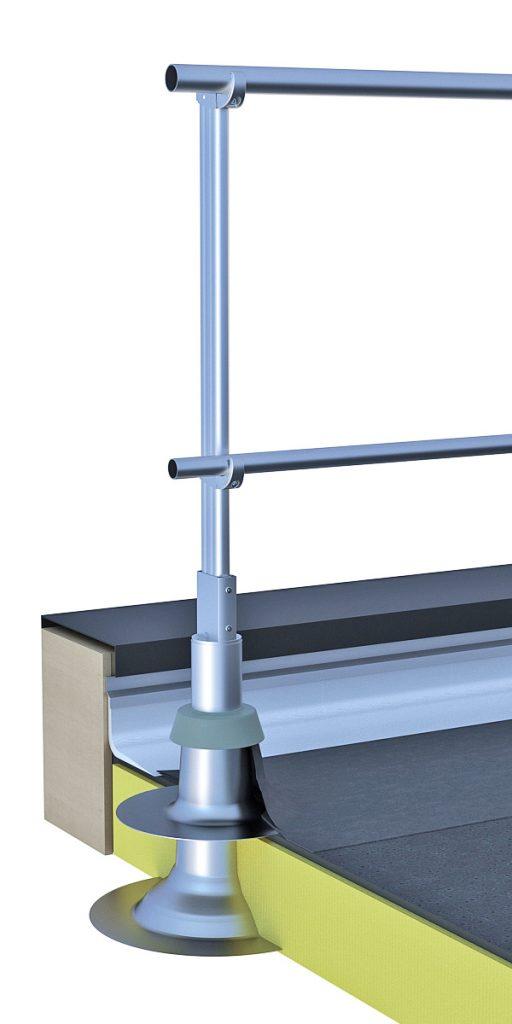 garde-corps aluminium platine réhaussée avec coupelles - ACBI