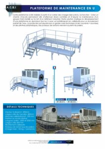 Fiche technique plateforme de maintenance en U 0224 lt - ACBI